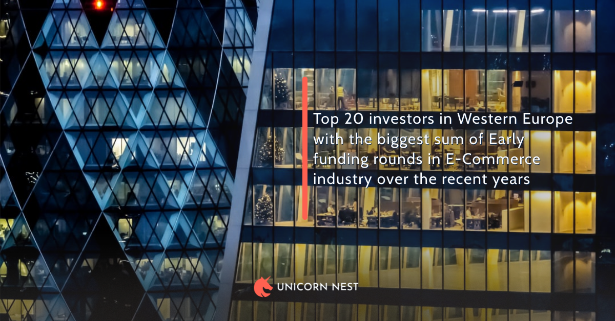 Top 20 investors in Western Europe with the biggest sum of Early ...