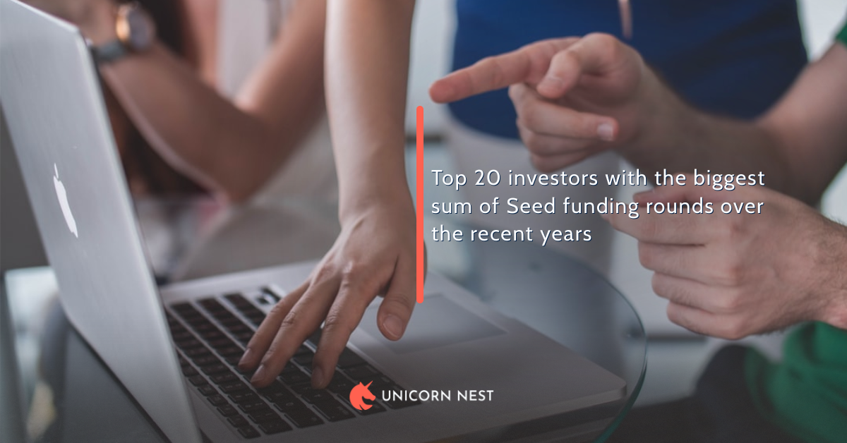 Top 20 investors with the biggest sum of Seed funding rounds over the ...